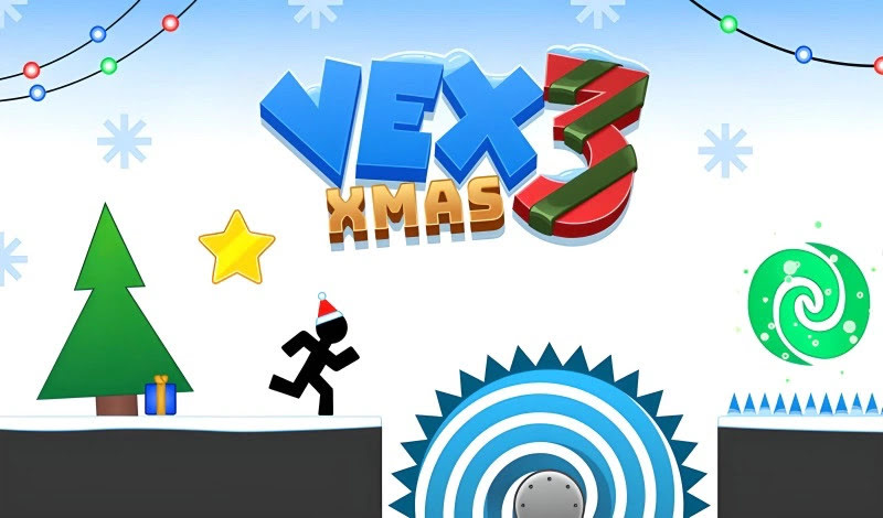 Vex 3 Xmas – онлайн-игра Векс на Рождество